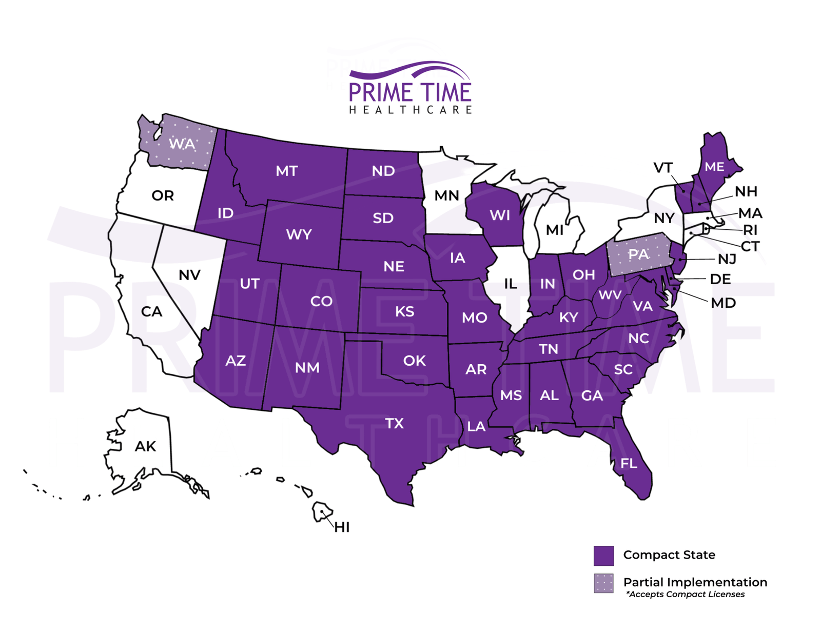 Traveler Resources I State-Specific Job Requirements I Map