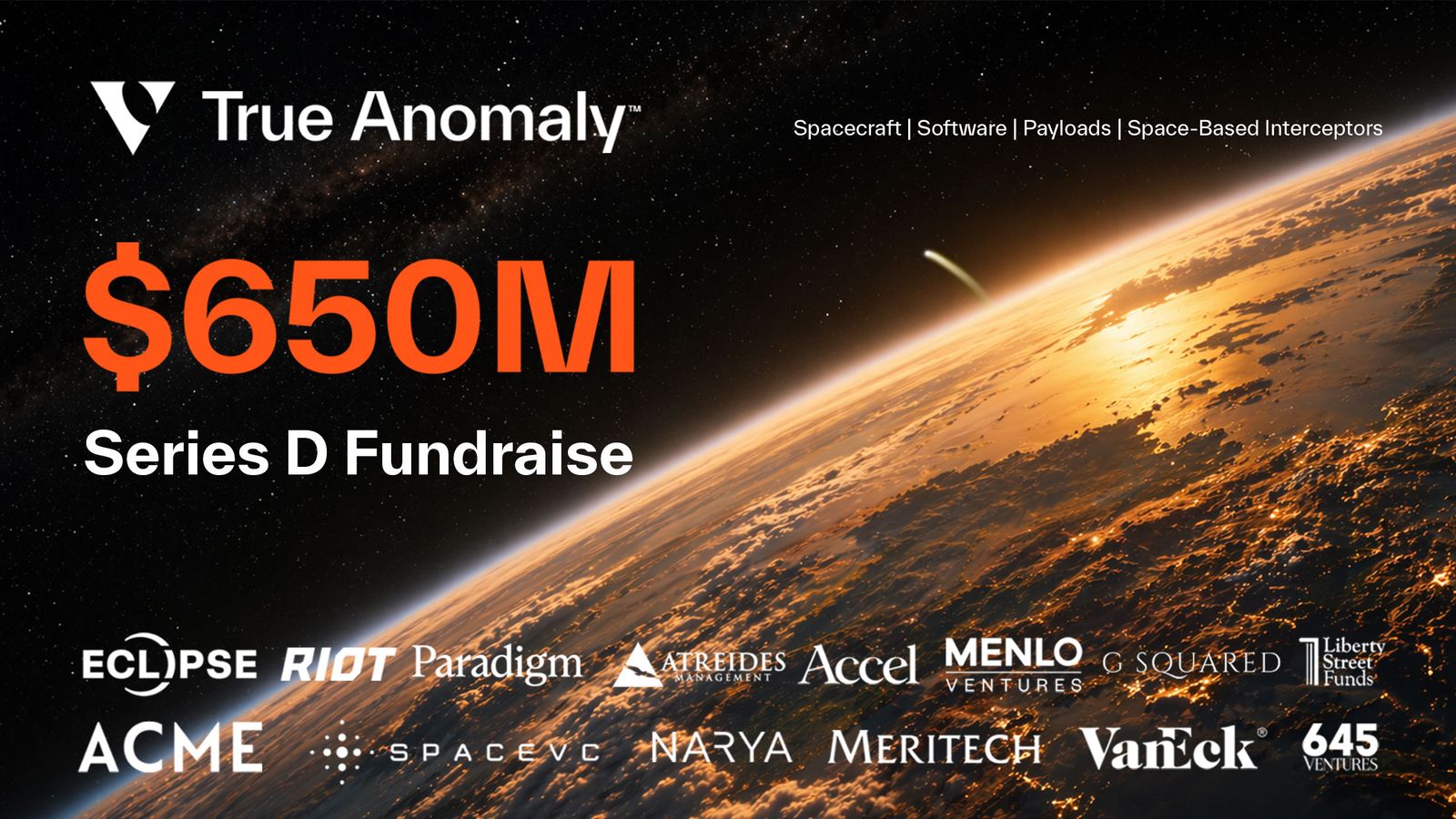Our Series D Fundarise: $650M Raised to Accelerate Space Superiority at ...