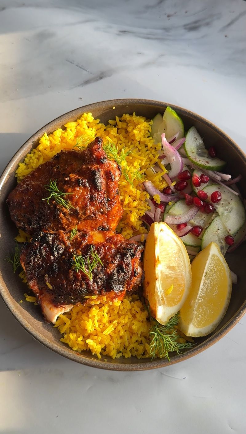 Chipotle Cream Chicken with Lemon Turmeric Rice | Food By Remi