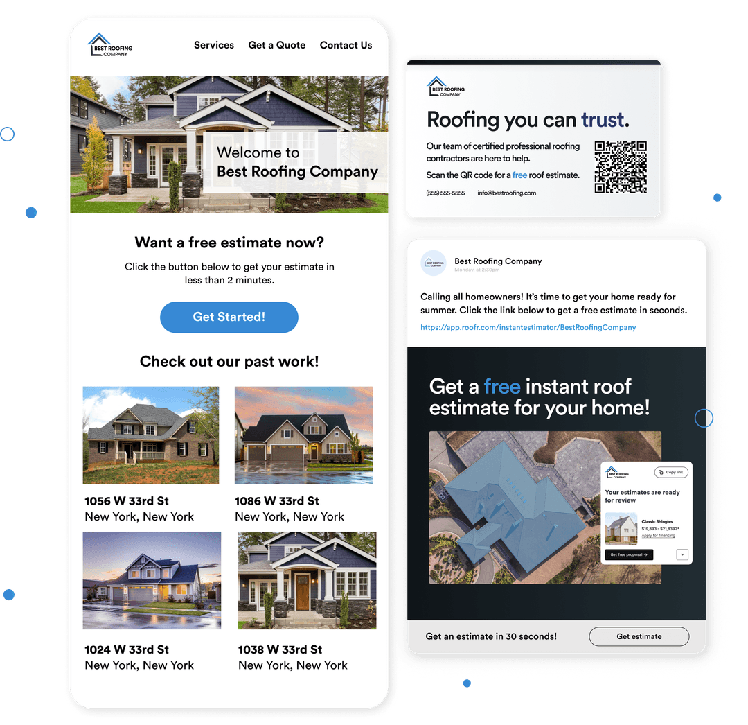 Instant Roof Estimate Software | Roofr