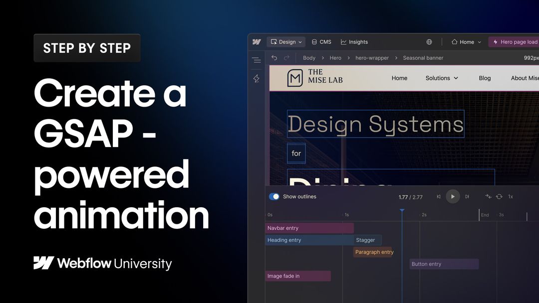 Learn web design with free video courses and tutorials | Webflow University
