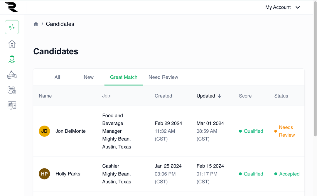 Personal Automated Recruiting Assistant | ReadySetHire
