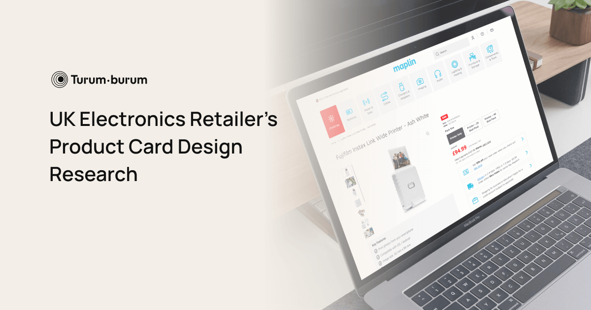 Product Card Design Research for a Leading UK Electronics Retailer ...