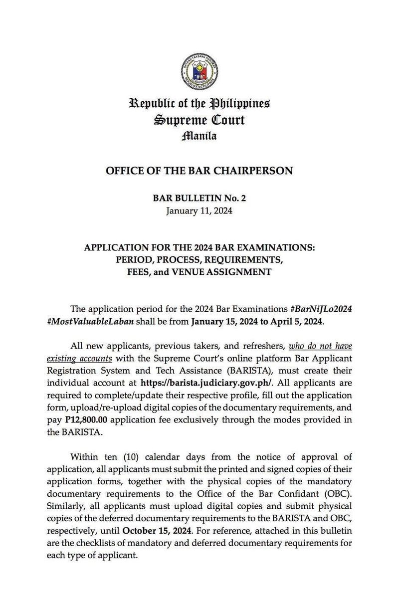 2025 Bar Bulletin No. 1