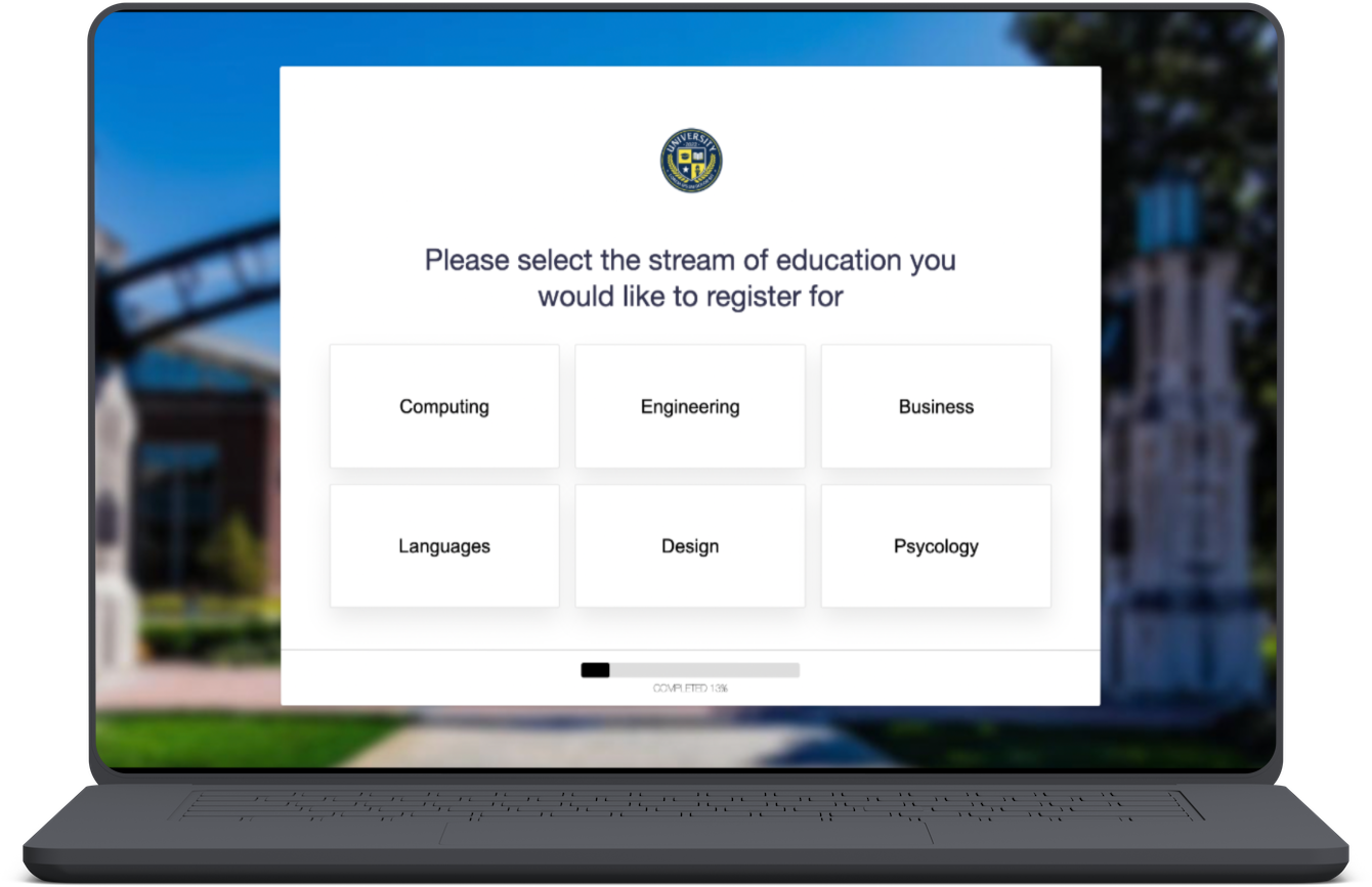 Plantilla de formulario de registro de cursos