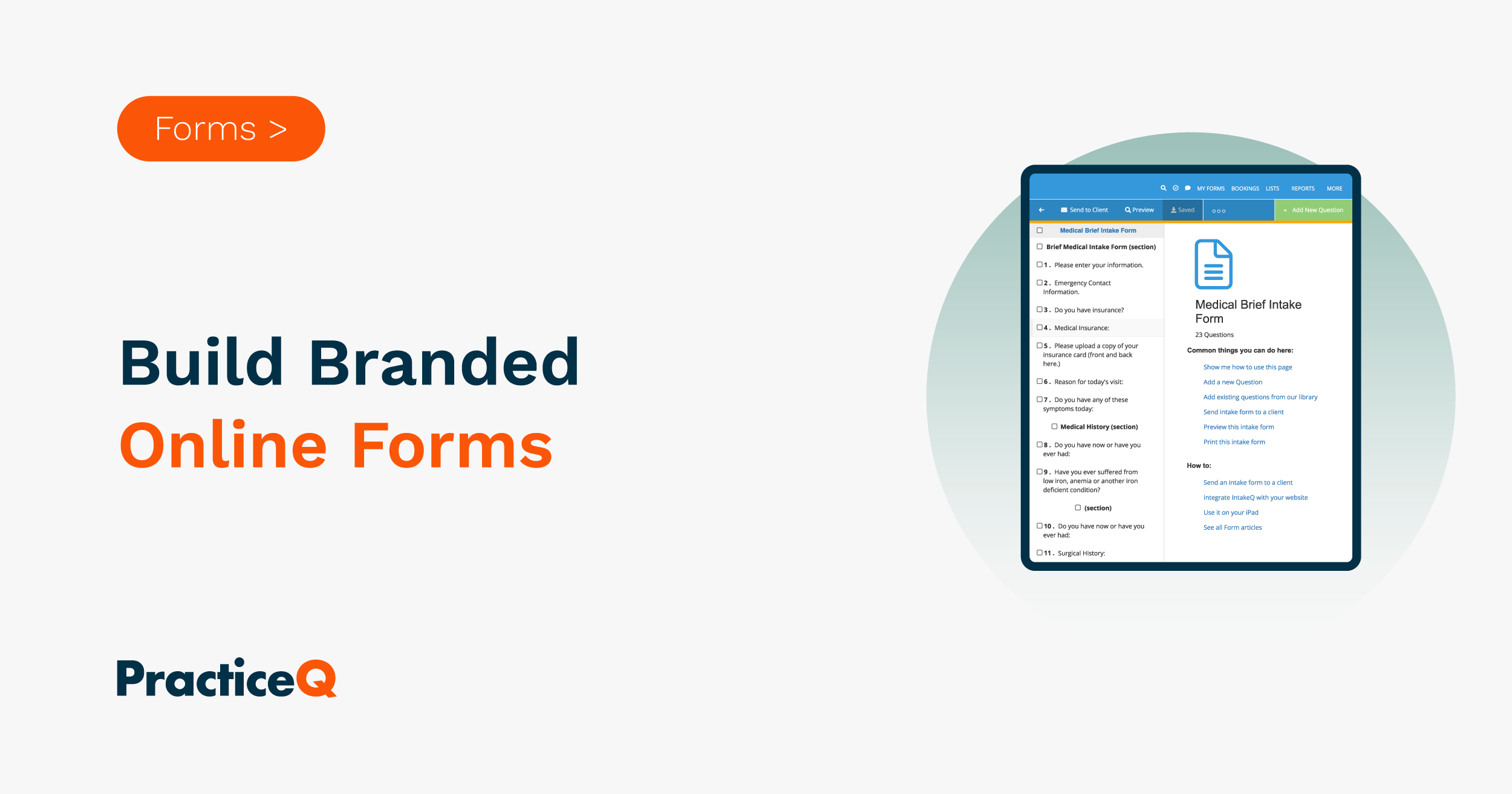 Online Forms & Customizable Patient Chart Templates