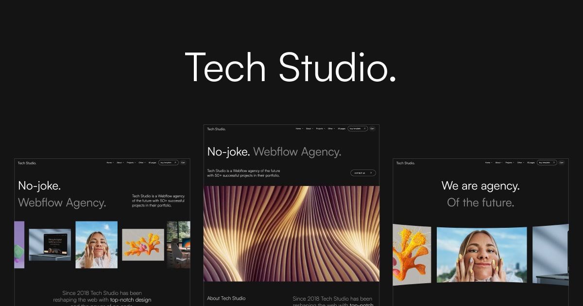 About B | Tech Studio - Webflow Ecommerce website template