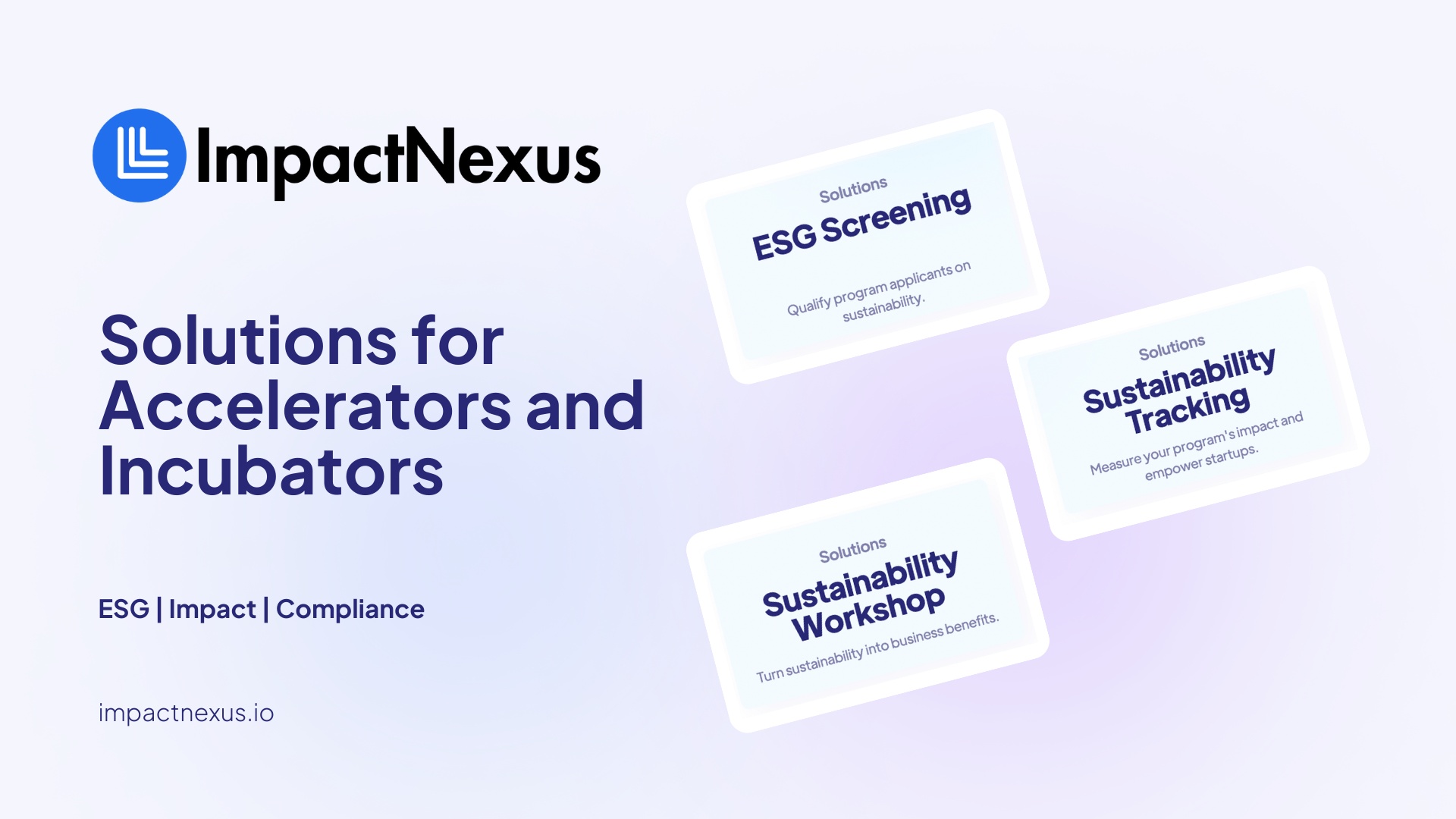 ImpactNexus - Solutions - for Accelerators & Incubators