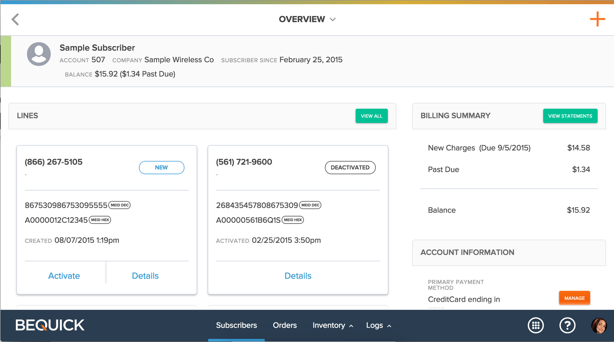 Platform Built for MVNOs | BeQuick