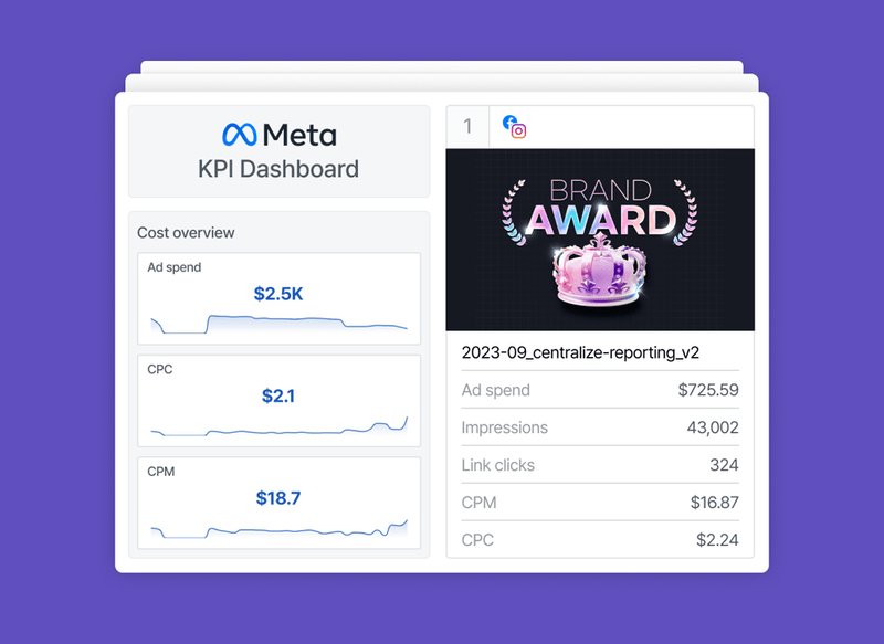 Meta Organic Dashboard Template