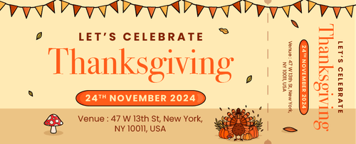 Thanksgiving Ticket Templates: Festive Designs for Your Celebration