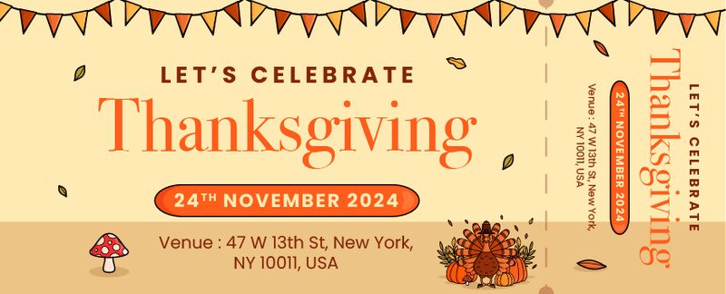 Thanksgiving Ticket Templates: Festive Designs for Your Celebration