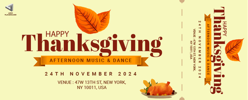Thanksgiving Ticket Templates: Festive Designs for Your Celebration
