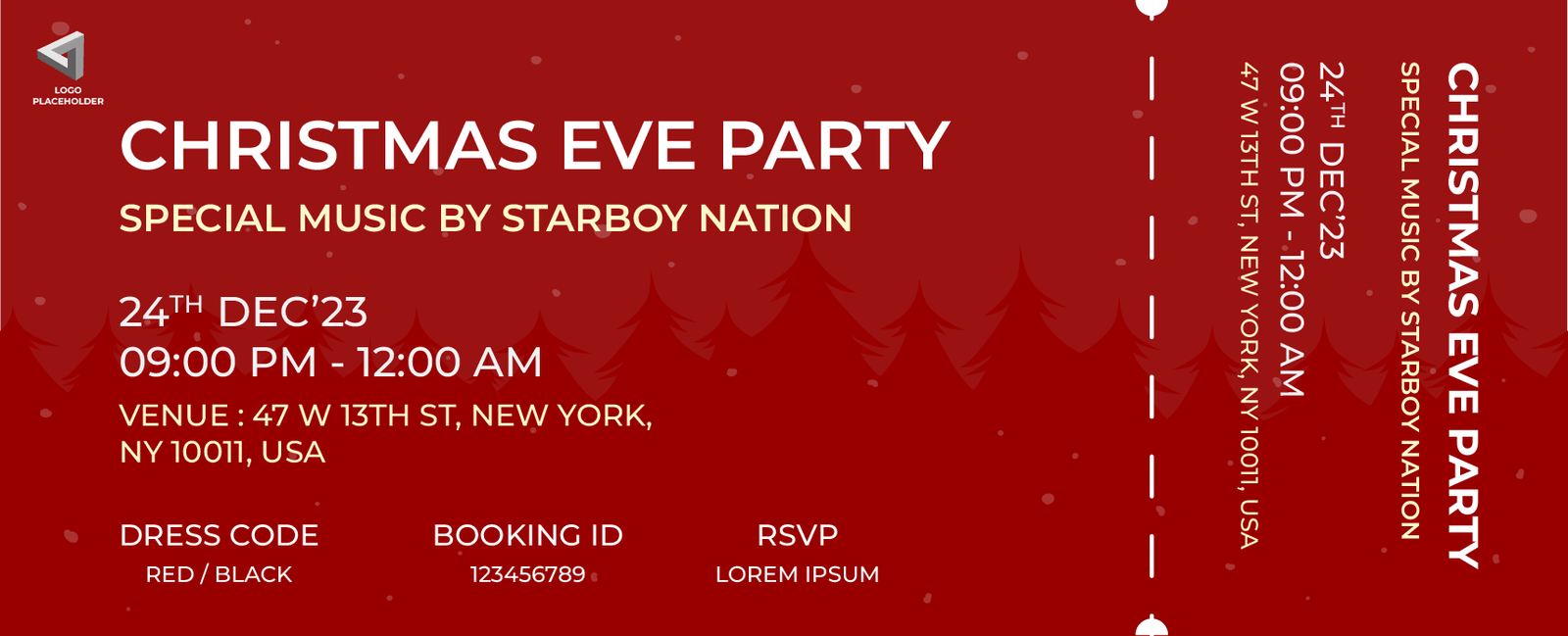 Christmas Ticket Templates: Festive Designs for Holiday Cheer