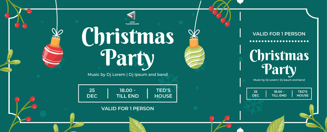 Christmas Ticket Templates: Festive Designs for Holiday Cheer