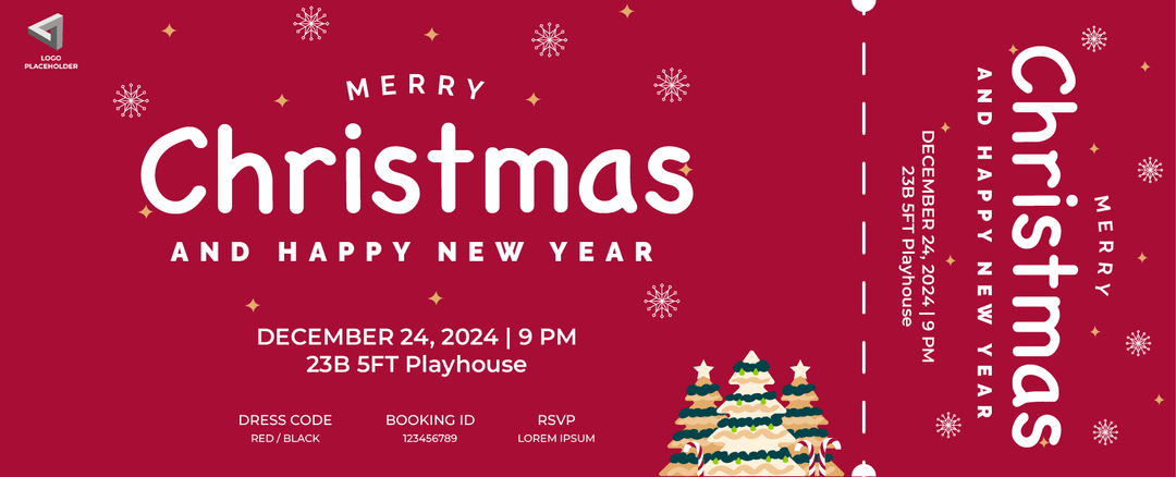 Christmas Ticket Templates: Festive Designs for Holiday Cheer