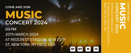 Elevate Your Concerts with Customizable Ticket Templates