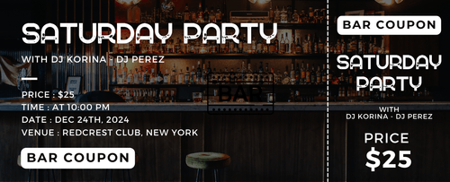 Free Drink Ticket Templates: Organize Your Bar Service