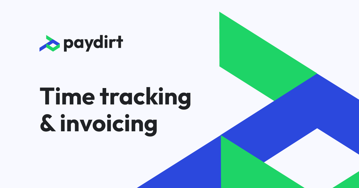 Online Invoicing Software & Time Tracking for Small Business | Paydirt