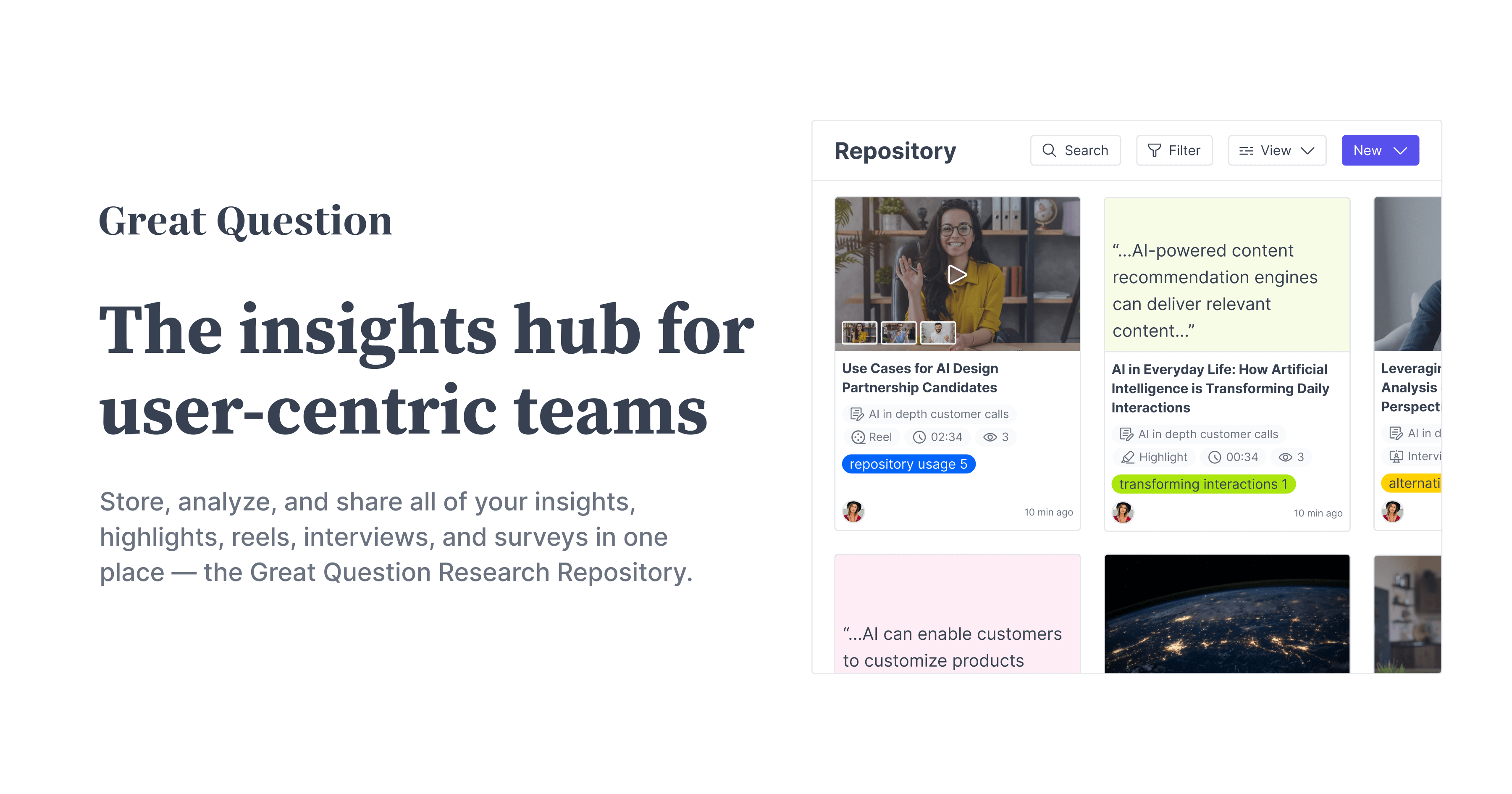 Best UX Research Repository Tool in 2025 | Great Question