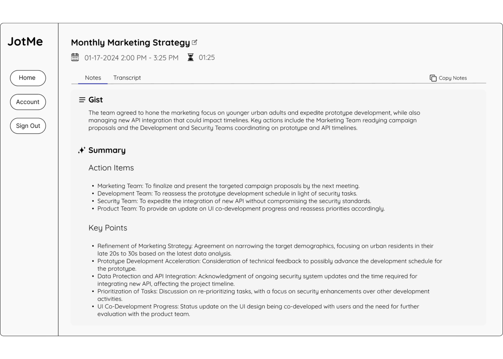 Teams AI Meeting Notes