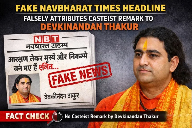 #FactCheck - Fake Navbharat Times Graphic Falsely Attributes Casteist ...