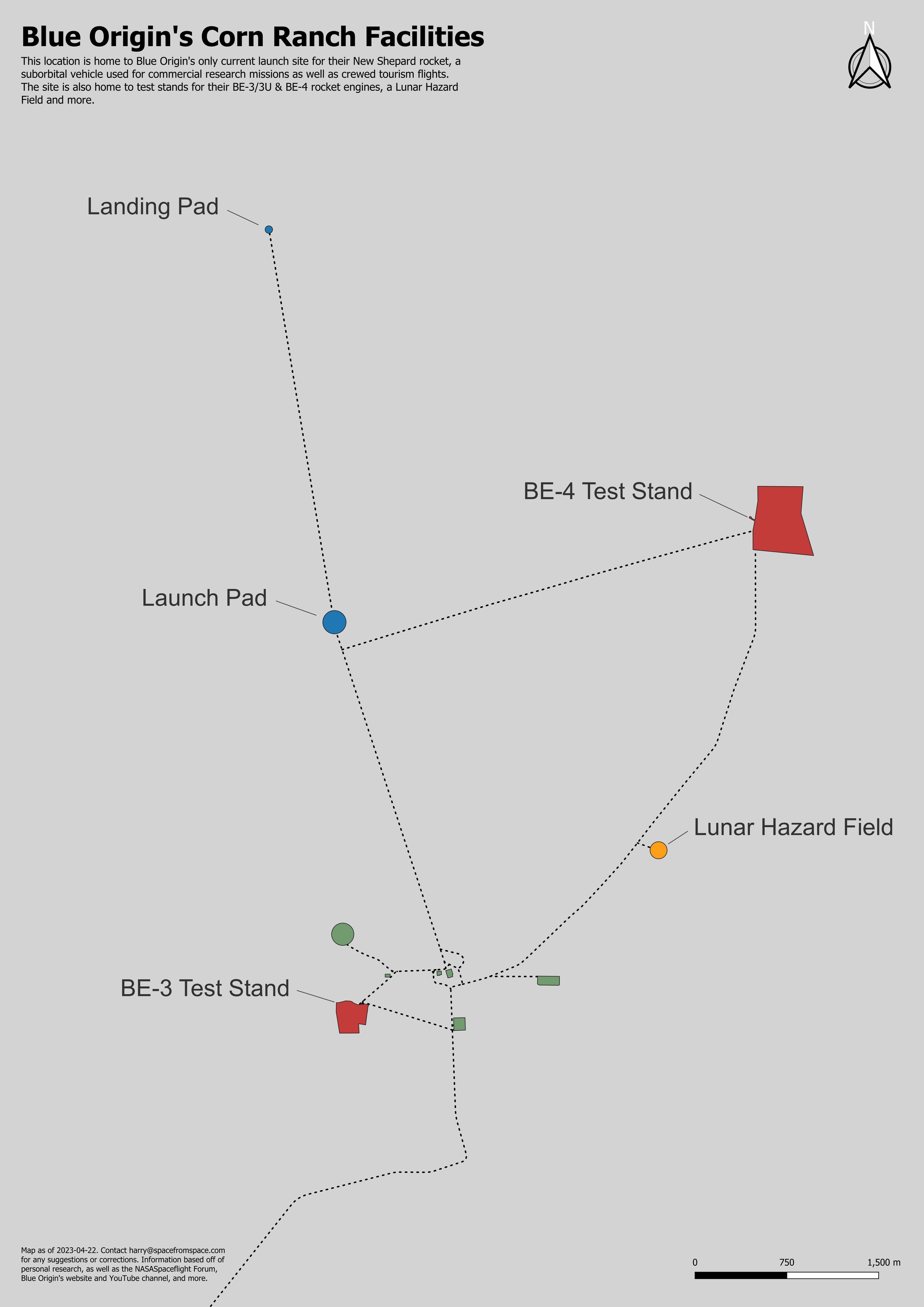 Map of Blue Origin's Corn Ranch