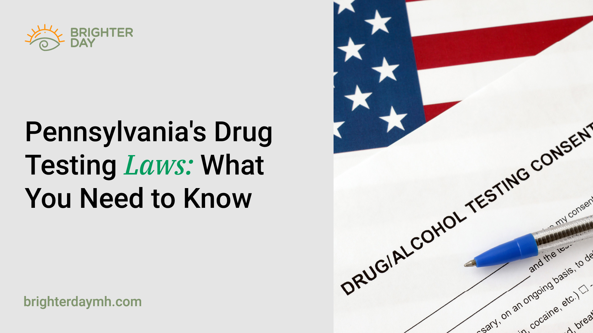 Pennsylvania's Drug Testing Laws: What You Need to Know at BrighterDay