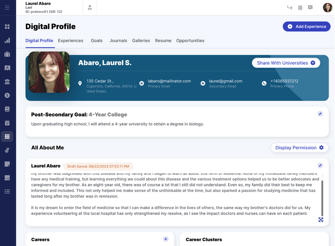 Student Digital Profiles | MaiaLearning