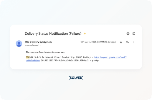 Resolving the "554 5.7.5 Permanent Error Evaluating DMARC Policy" Issue ...