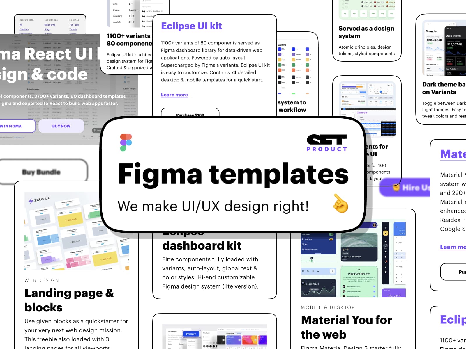 Figma templates, design systems and UI kits