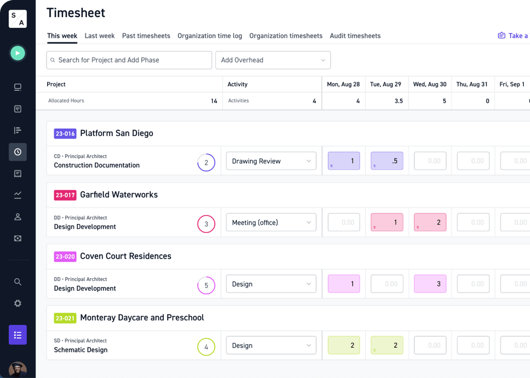 Time tracking and expense software for architects & engineers - Monograph