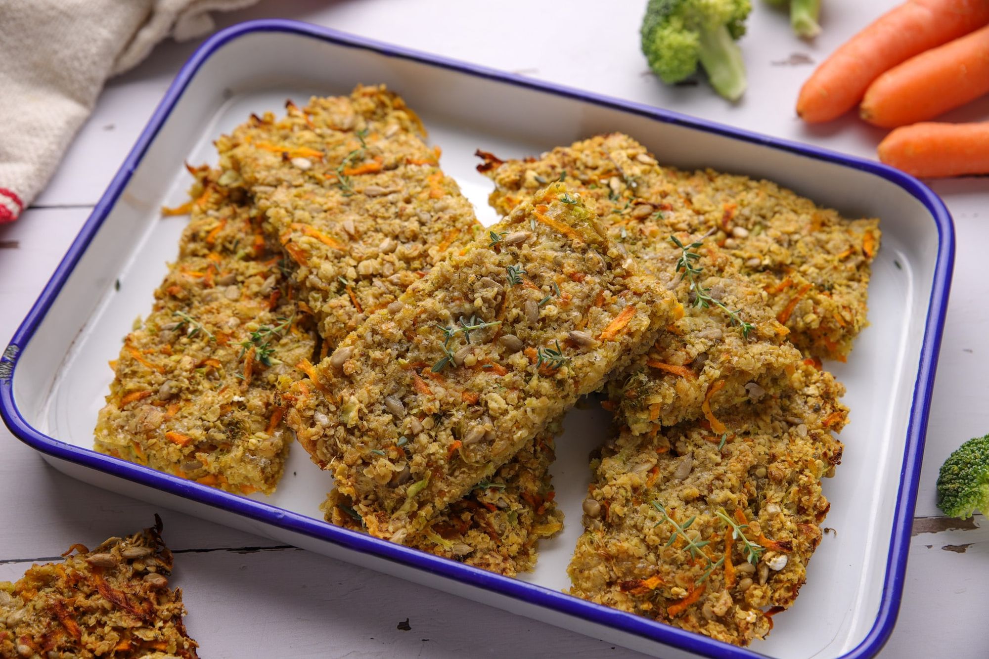 Savoury Flapjacks with Broccoli & Carrot | Easy Snack Recipe
