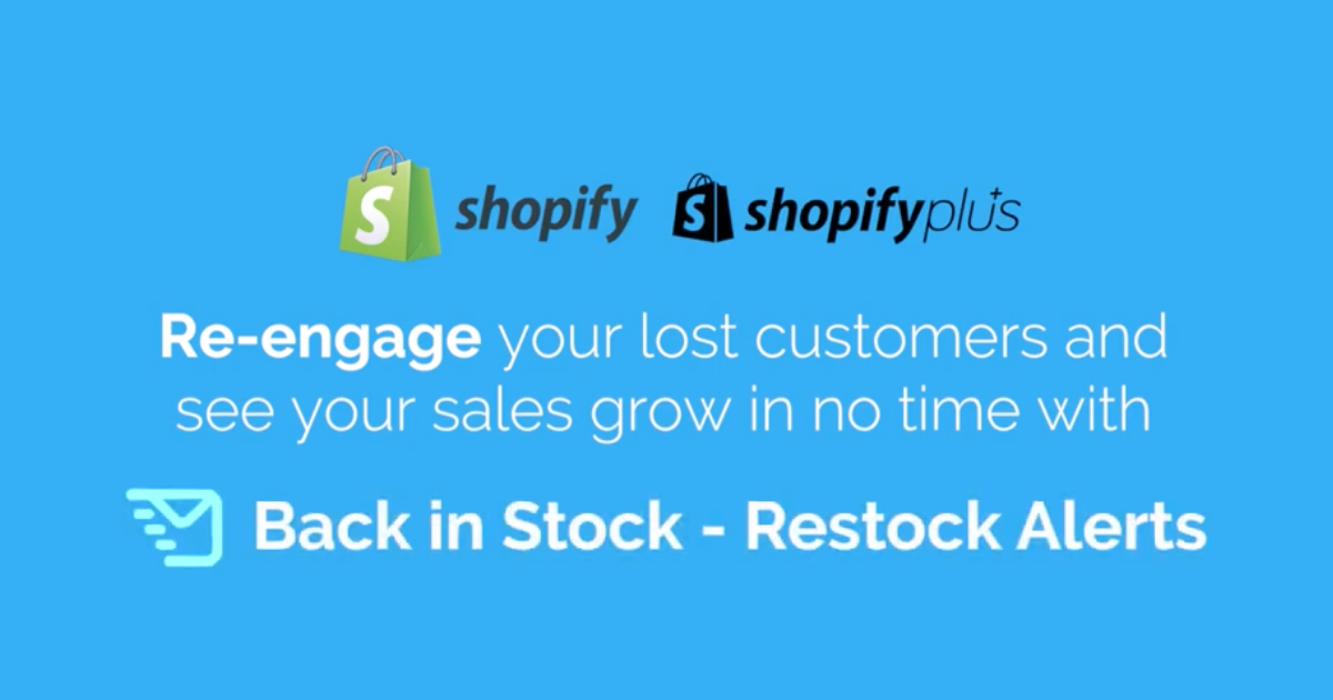 Best Back in Stock Shopify App | Stop Losing Sales with Restock Alerts