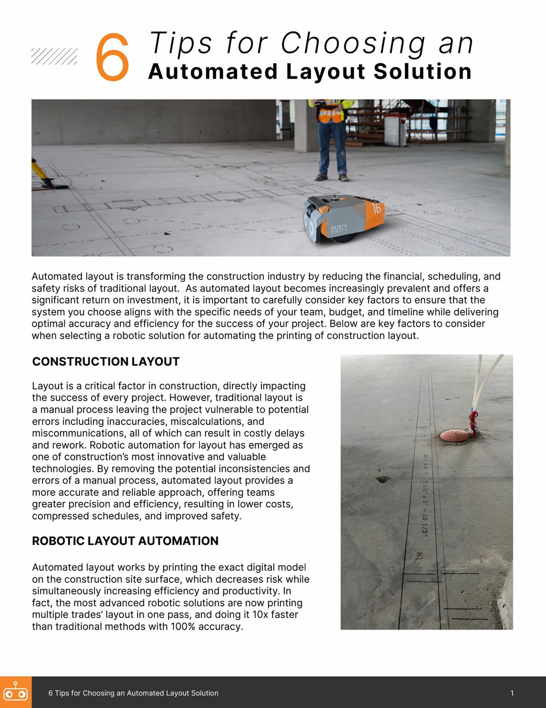 How to Choose an Automated Layout Solution | Dusty Robotics