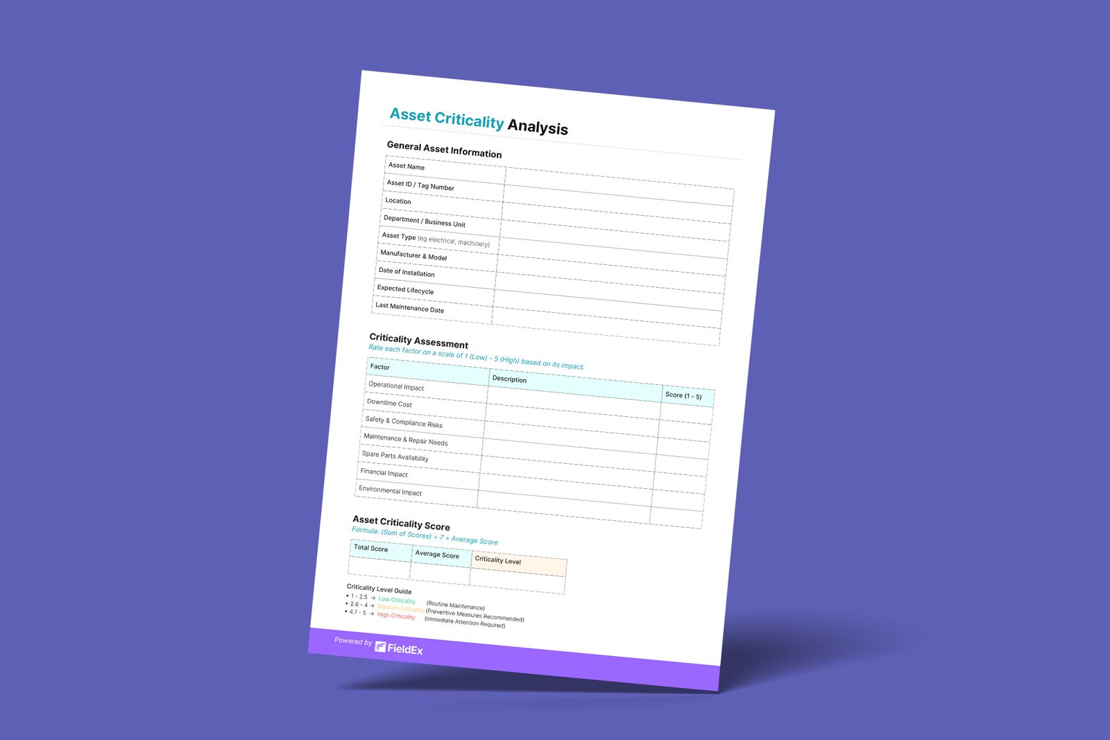 Asset Criticality Analysis Template (Free Download) | 2025