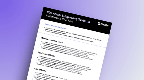 Fire Alarm & Signaling Systems Maintenance Checklist - 2026