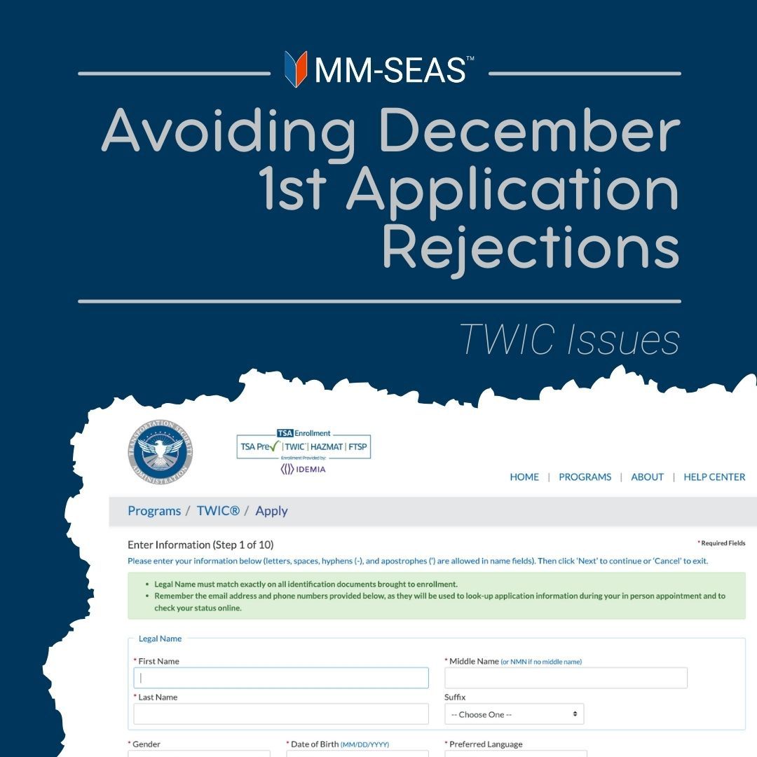 Fix TWIC Rejections for USCG MMC Renewal | MM-SEAS