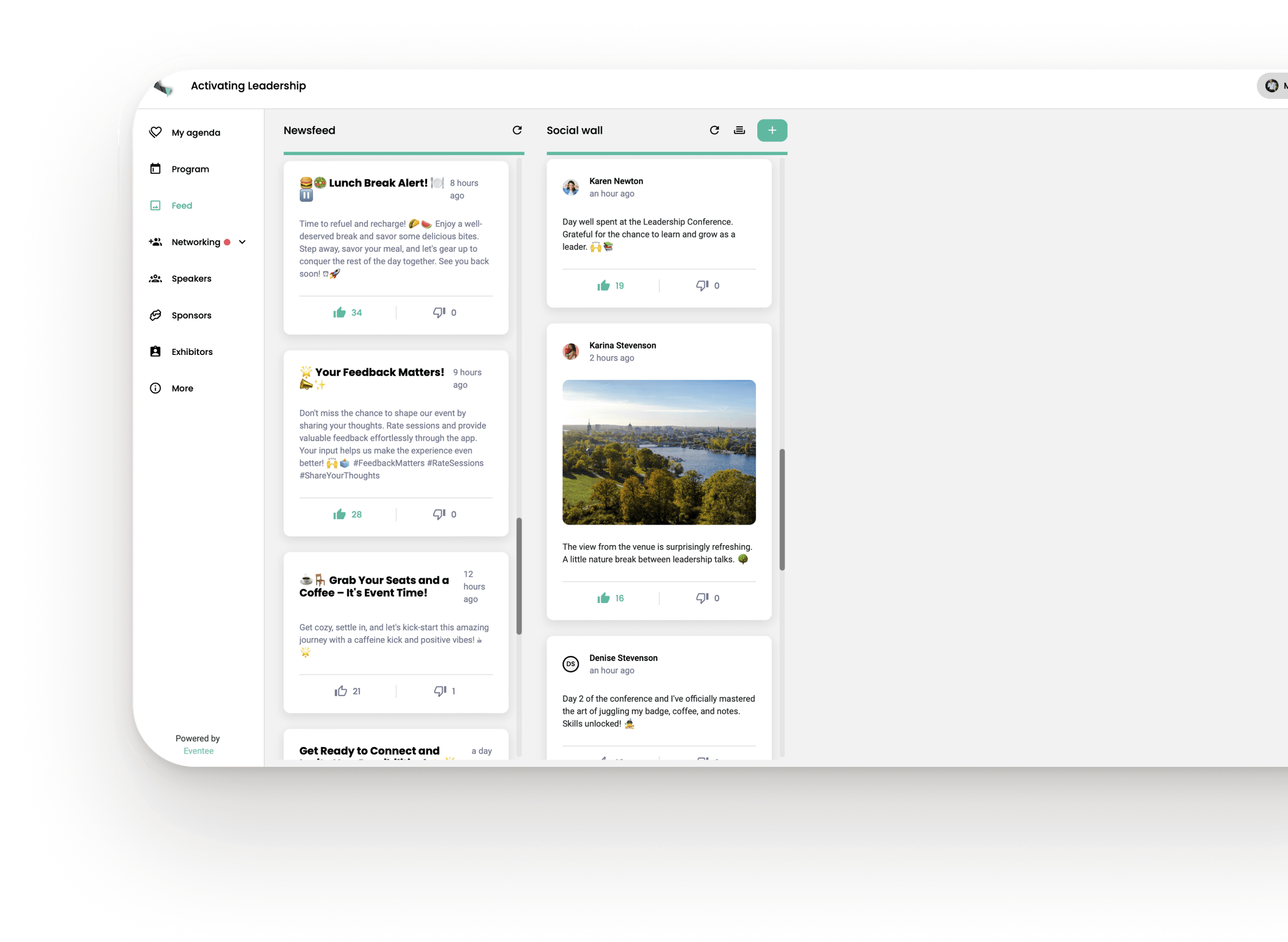 Interactive event platform for hybrid events
