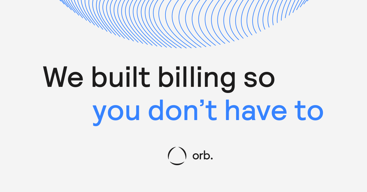 Orb | We built billing so you don't have to