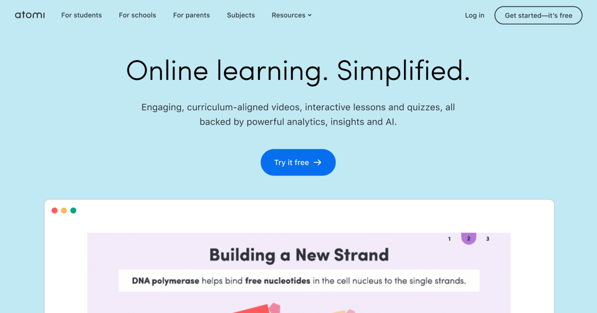 Online teaching & learning platform for Australian high schools | Atomi