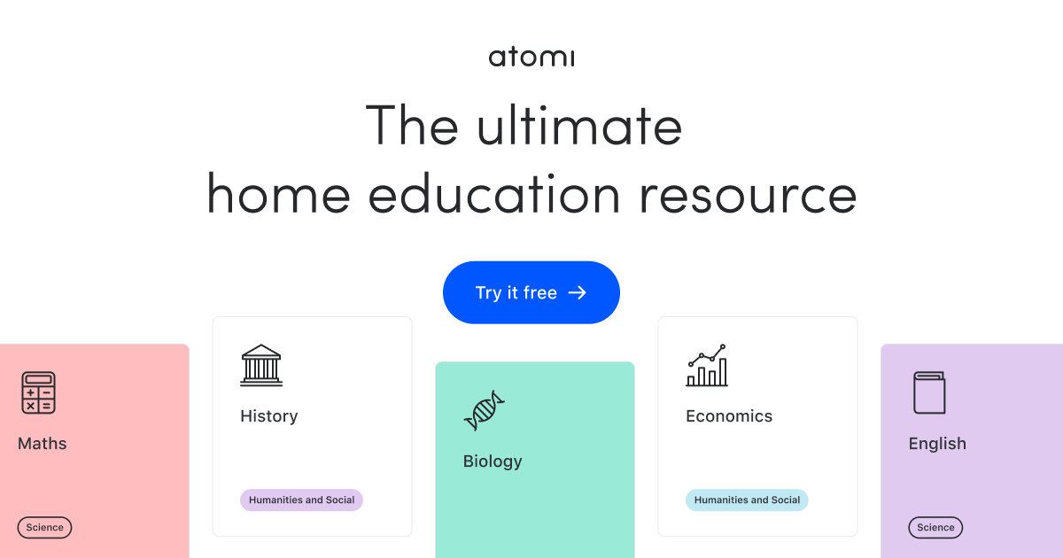 Online homeschool platform for high school students and parents. Atomi AU
