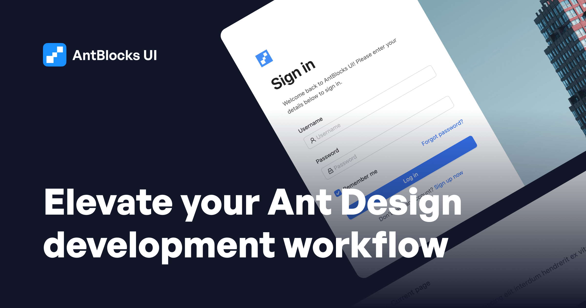 AntBlocks UI - Responsive React components built on Ant Design