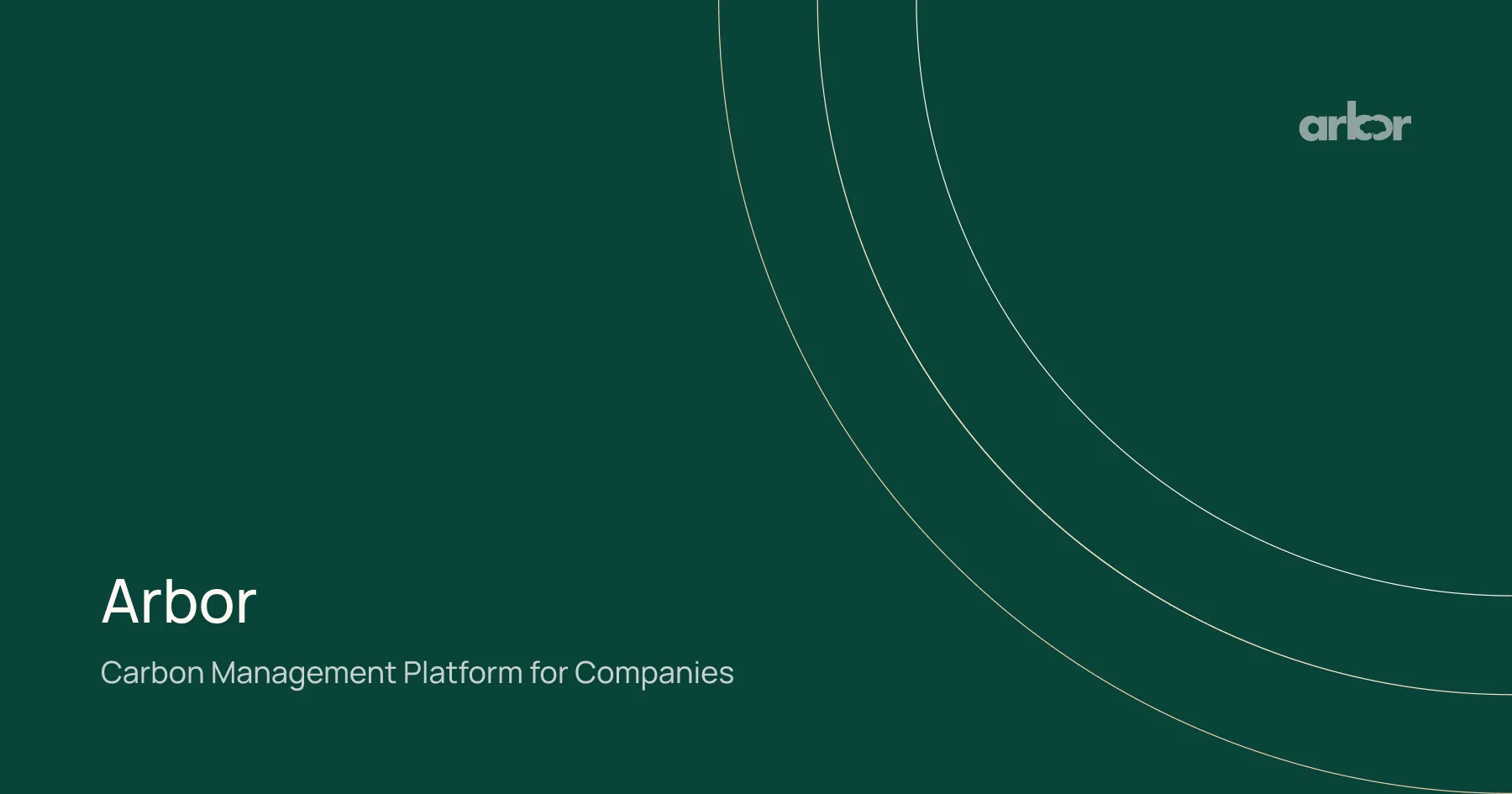 Arbor | Carbon Management Platform for Companies