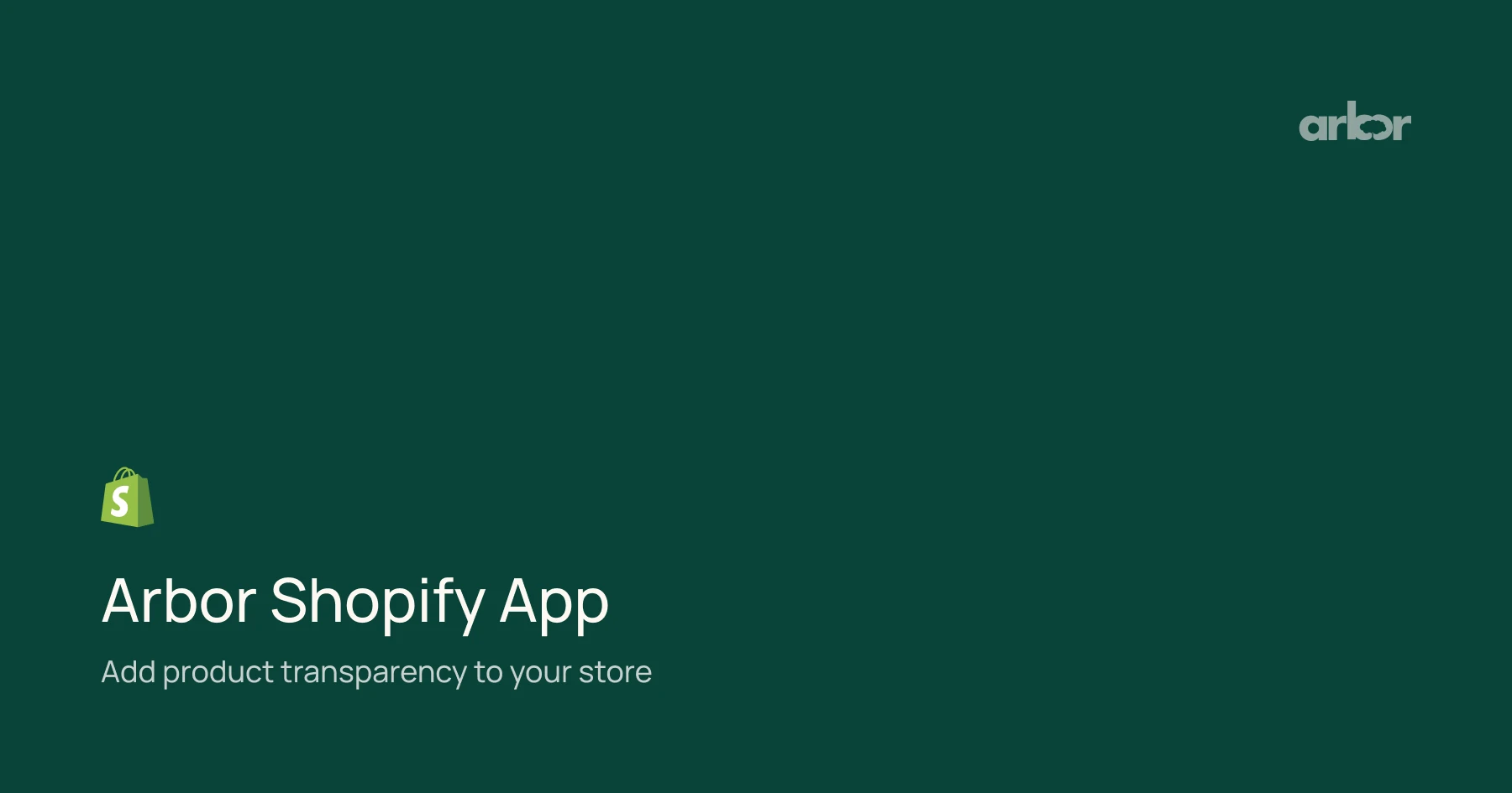Arbor's Shopify App ― Carbon Calculator for your products