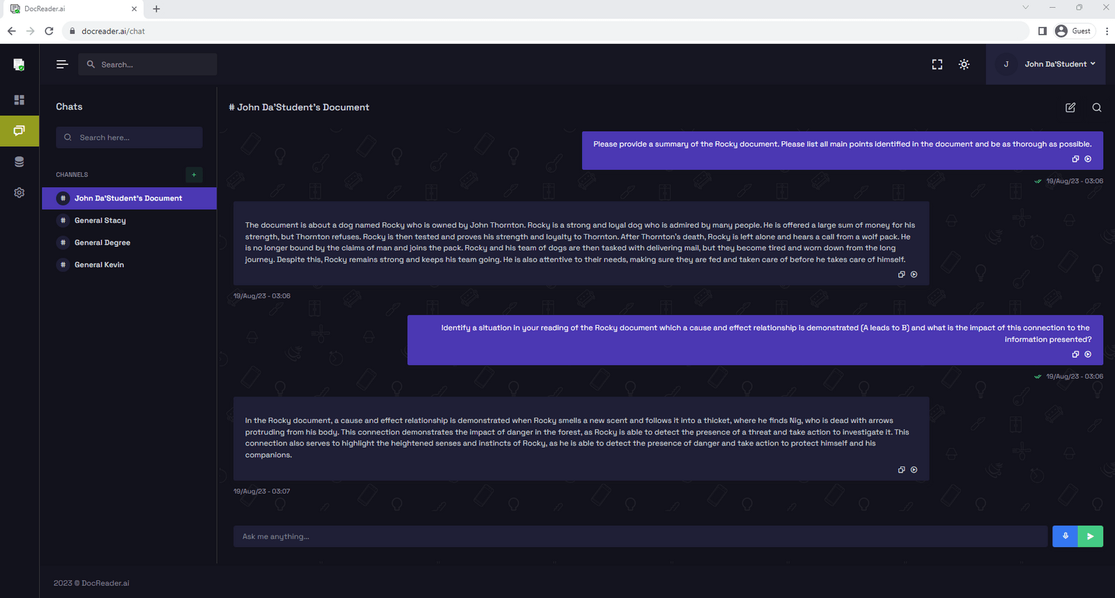 DocReader.AI - AI Document Reader - Home Page