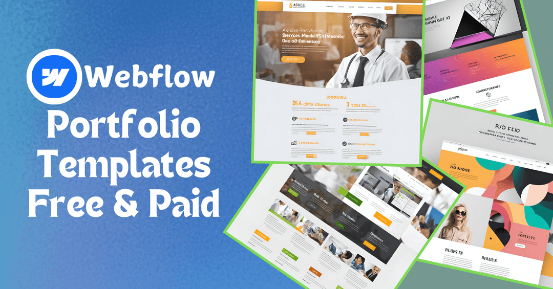 Best Webflow Portfolio Templates (Free & Paid)