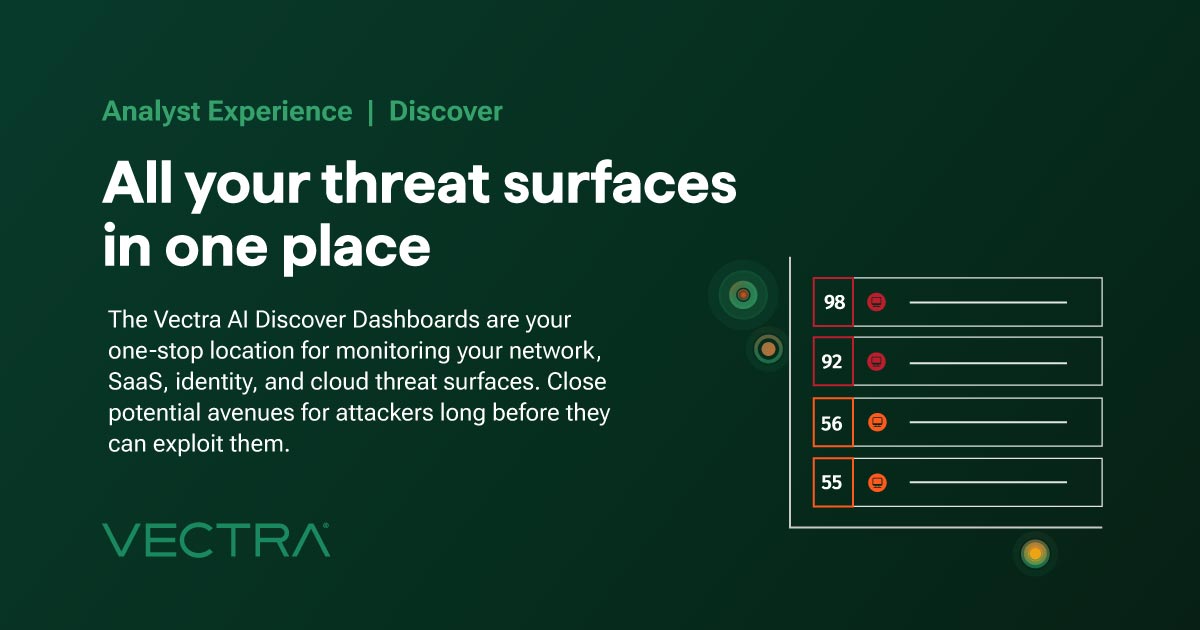 Vectra AI Discover: All Attack Surfaces, One Dashboard