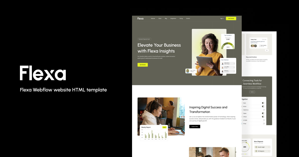 Integration - Flexa Webflow HTML website template