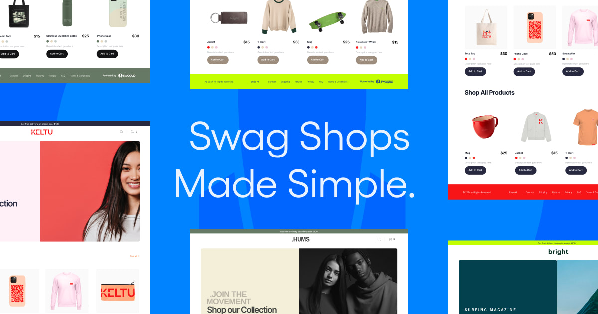 SwagUp Shops - Swag Shops Made Simple